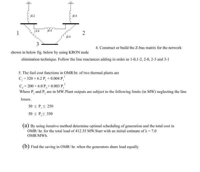 Solved 10.2 104 1 2 2 3 4. Construct or build the Z-bus | Chegg.com