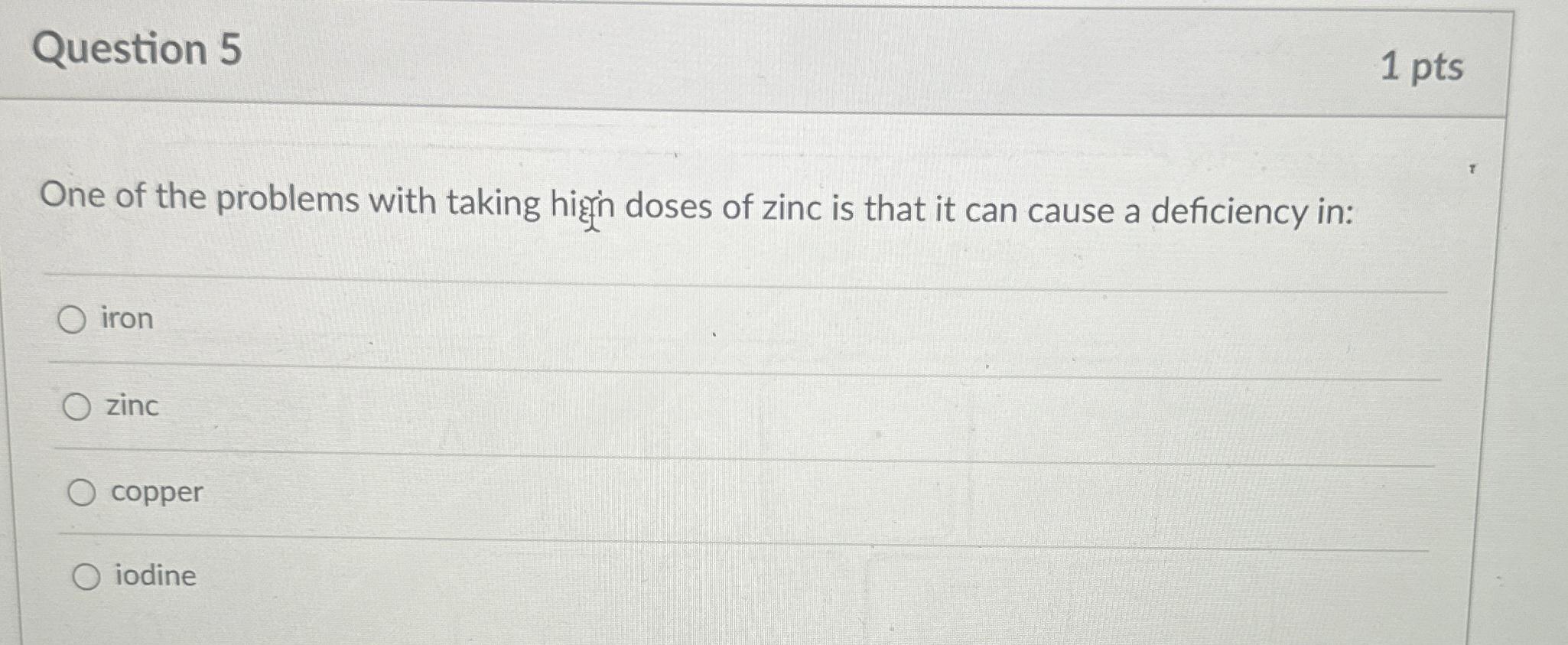 Question 51 ﻿ptsOne of the problems with taking higg | Chegg.com