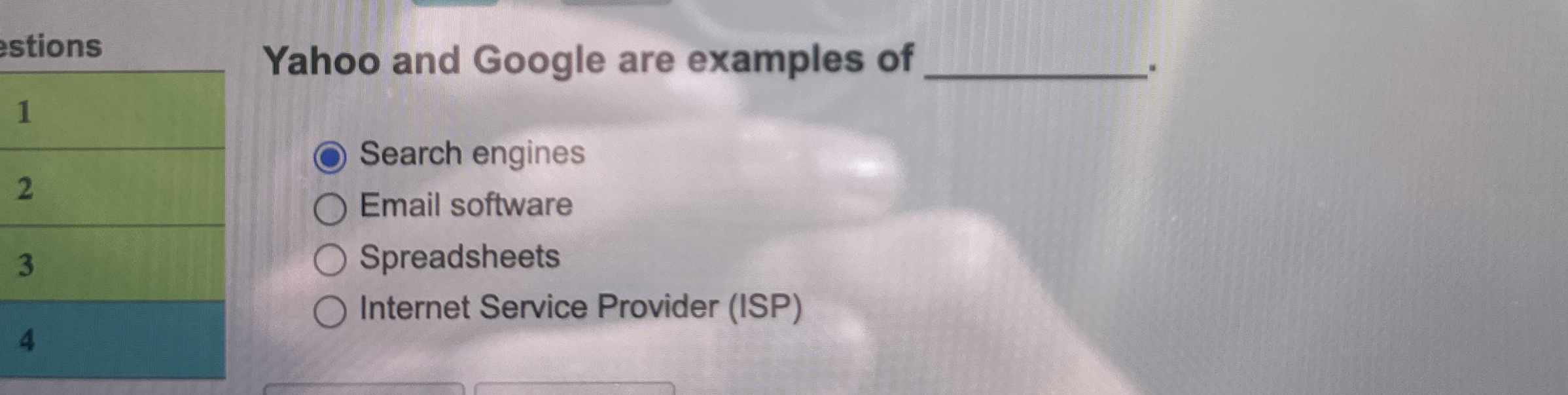 Solved Yahoo and Google are examples ofSearch enginesEmail | Chegg.com