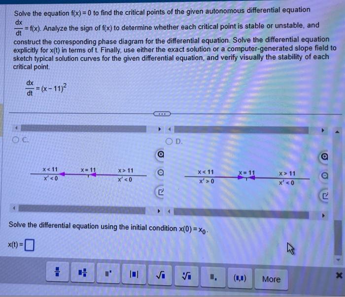 Solved Solve the equation f(x)=0 to find the critical points | Chegg.com