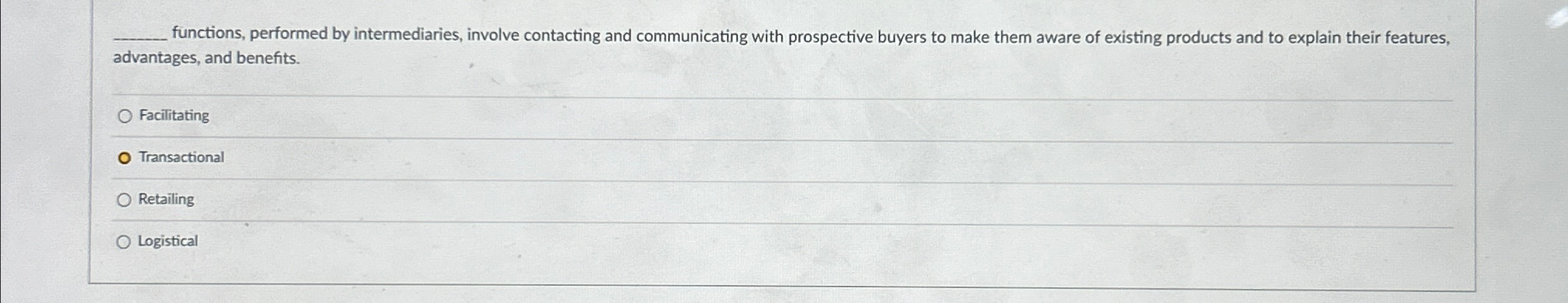 Solved q, ﻿functions, performed by intermediaries, involve | Chegg.com