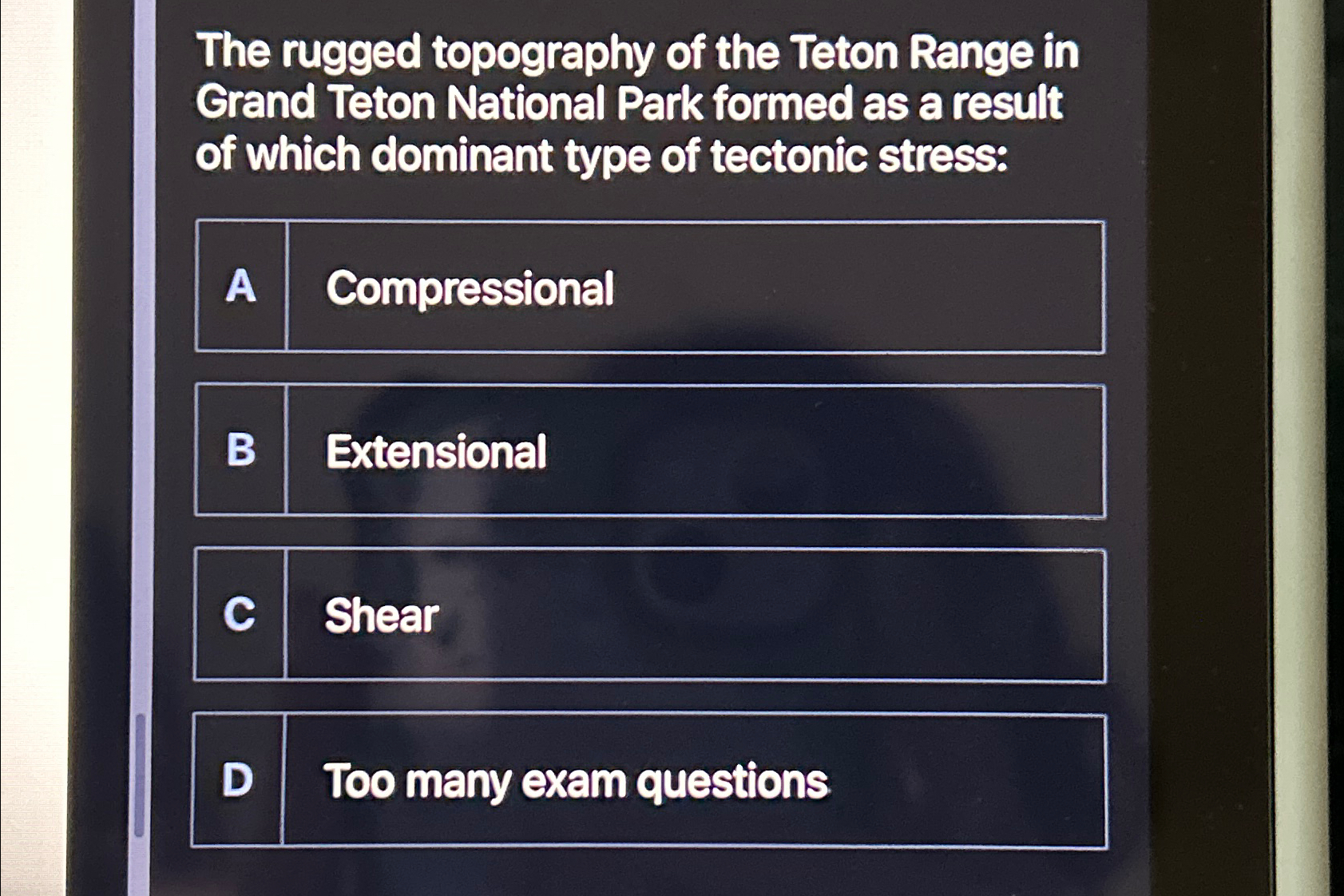 Solved The rugged topography of the Teton Range in Grand | Chegg.com