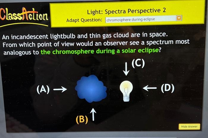 Solved An incandescent lightbulb and thin gas cloud are in | Chegg.com