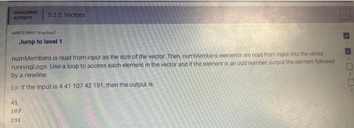 Solved numMembers is read from input as the size of the | Chegg.com