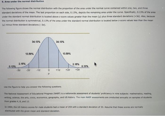 Solved The following figure shows the normal distribution | Chegg.com