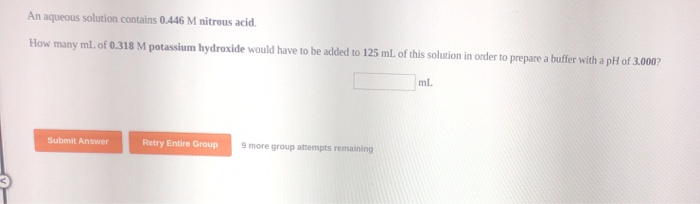 Solved An aqueous solution contains 0.446 M nitrous acid. | Chegg.com