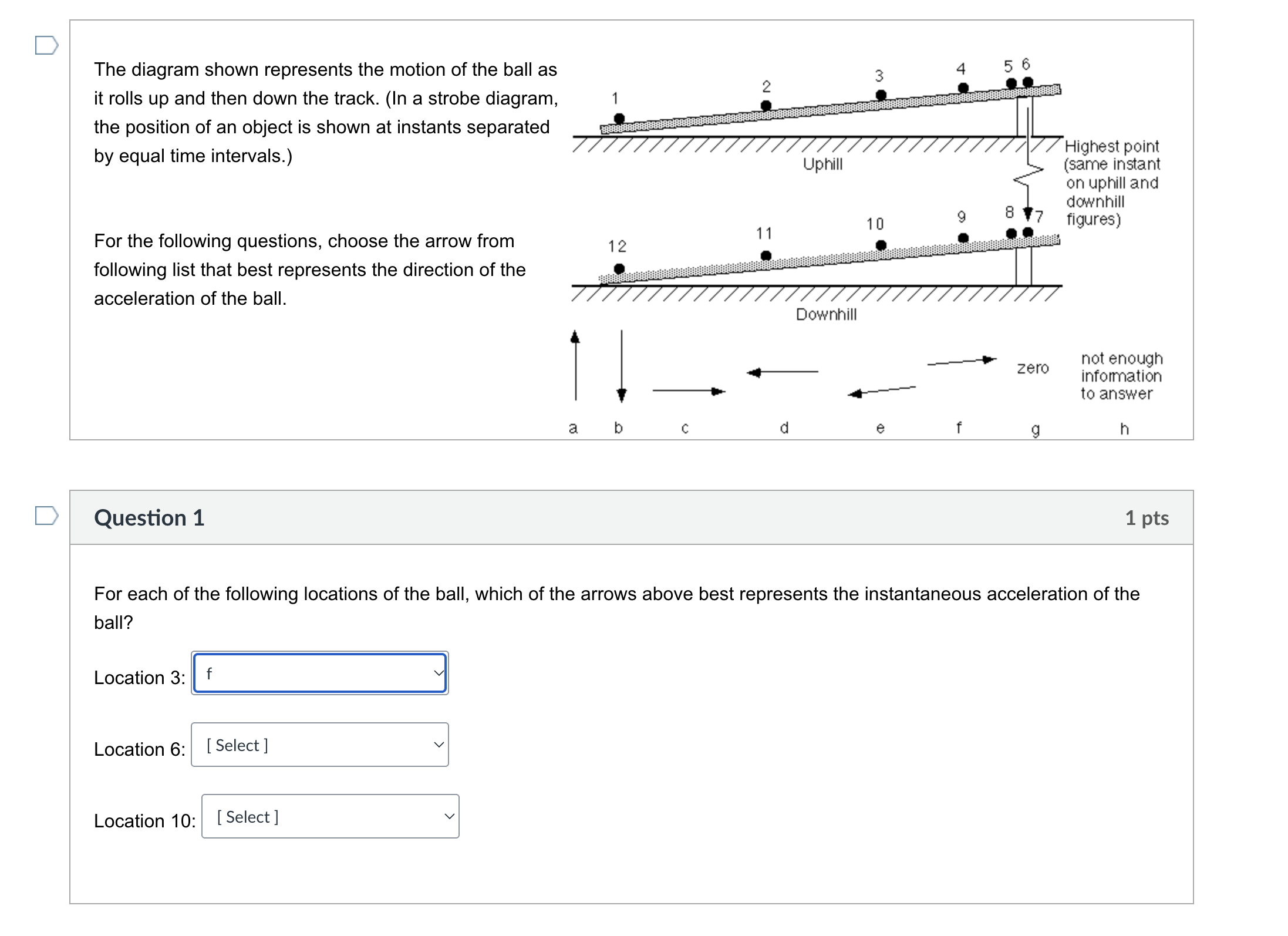 Solved The diagram shown represents the motion of the ball | Chegg.com