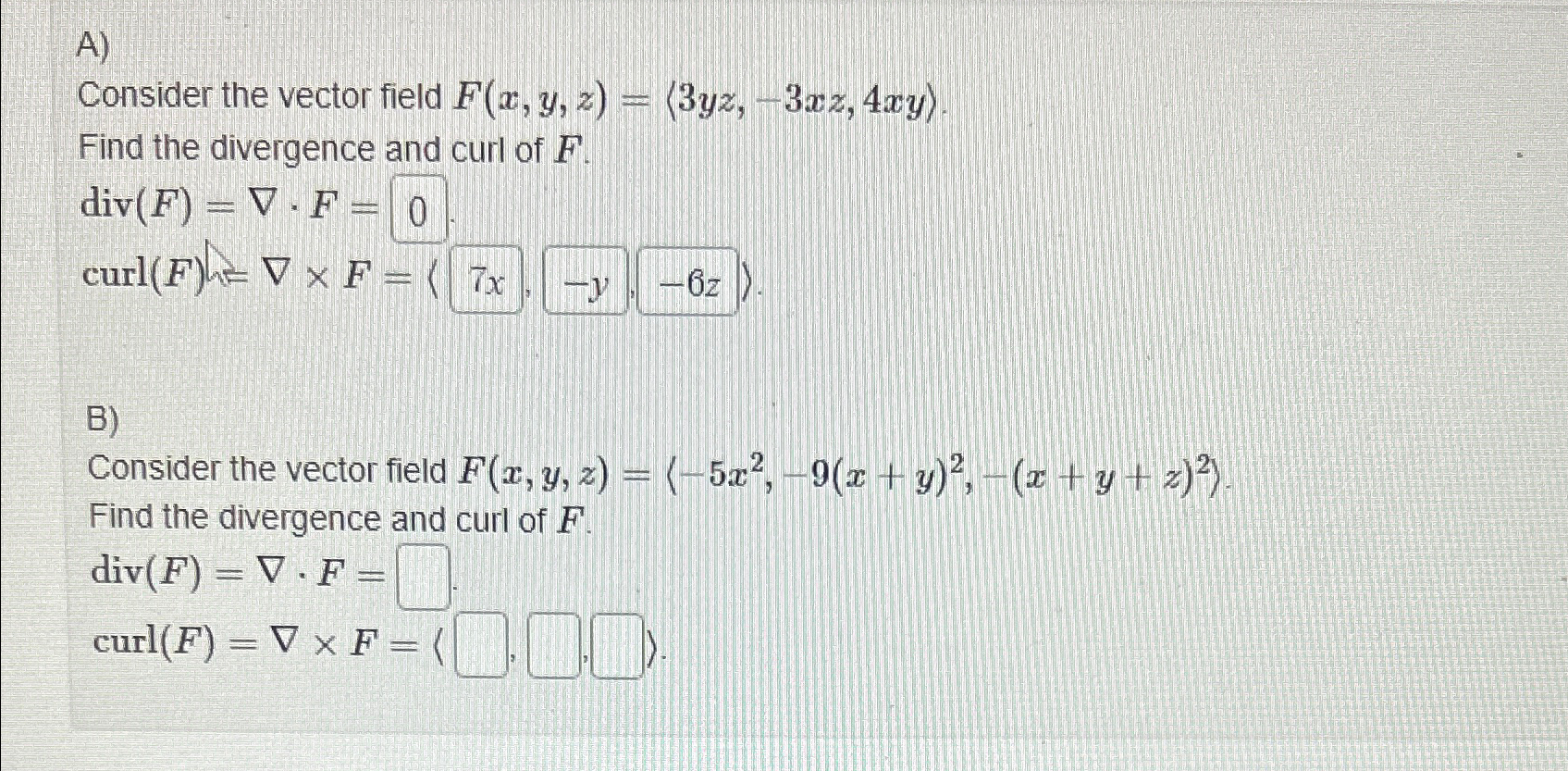 A)Consider the vector field | Chegg.com