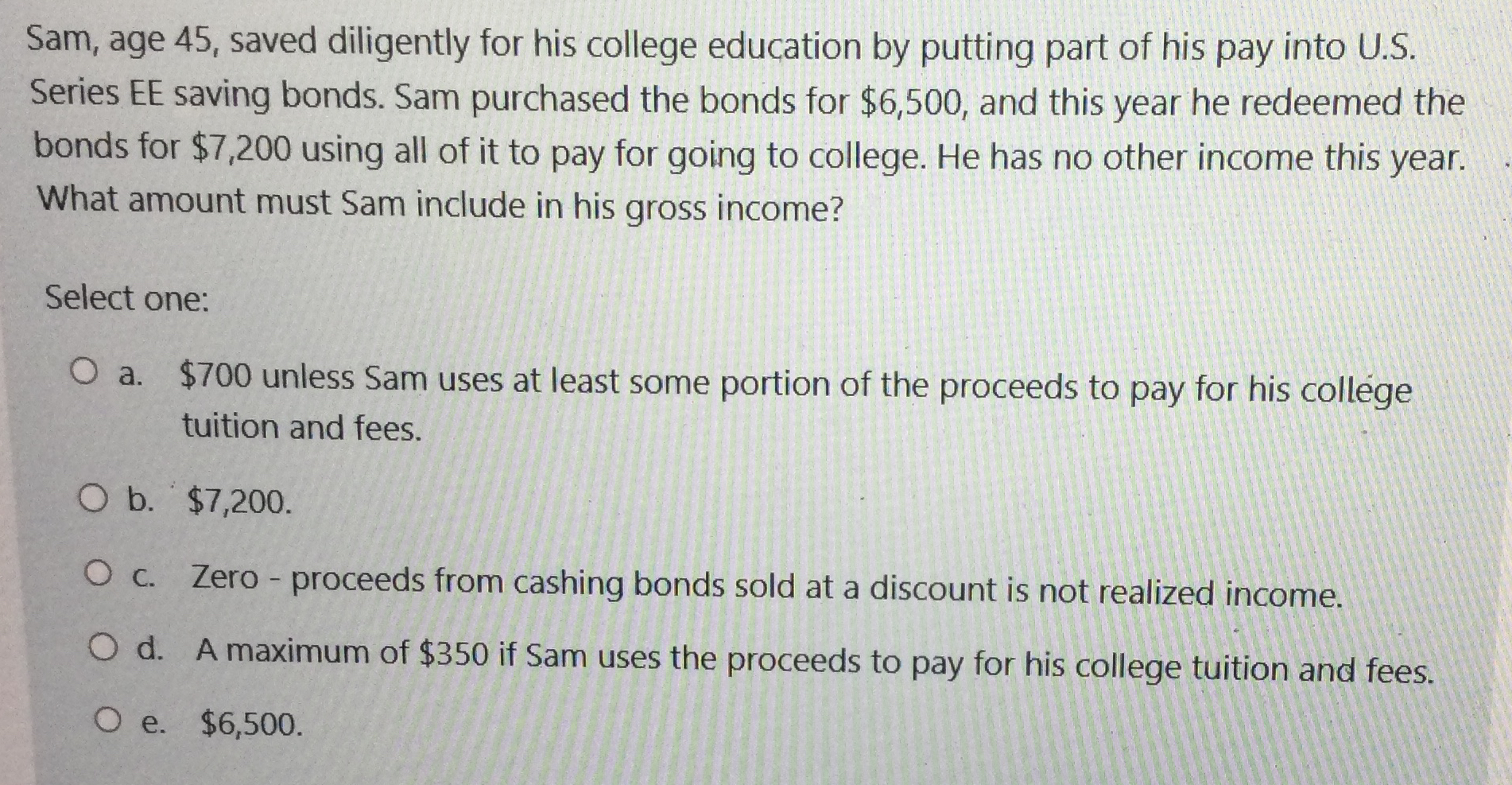Solved Sam, age 45 , ﻿saved diligently for his college | Chegg.com