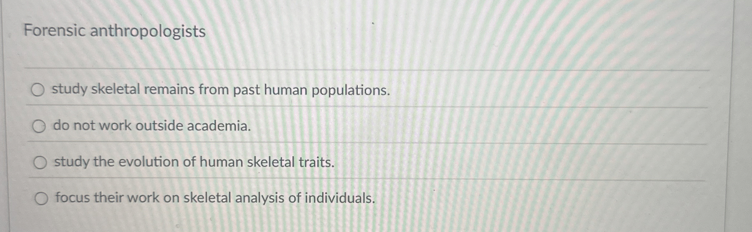 Solved Forensic anthropologistsstudy skeletal remains from | Chegg.com