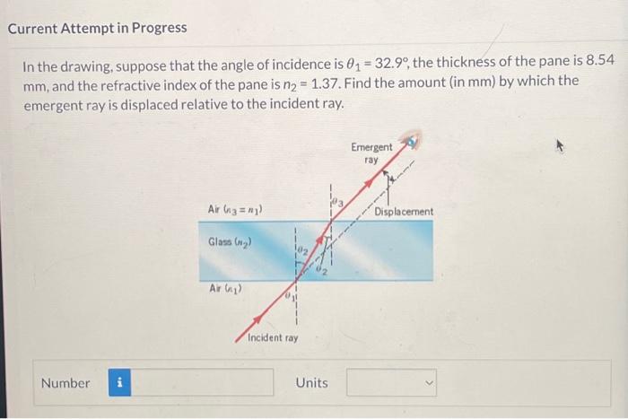 Solved In the drawing, suppose that the angle of incidence | Chegg.com