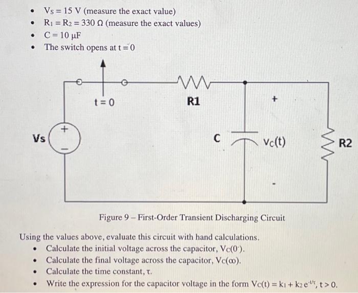 Solved - VS=15 V (measure the exact value) - R1=R2=330Ω | Chegg.com