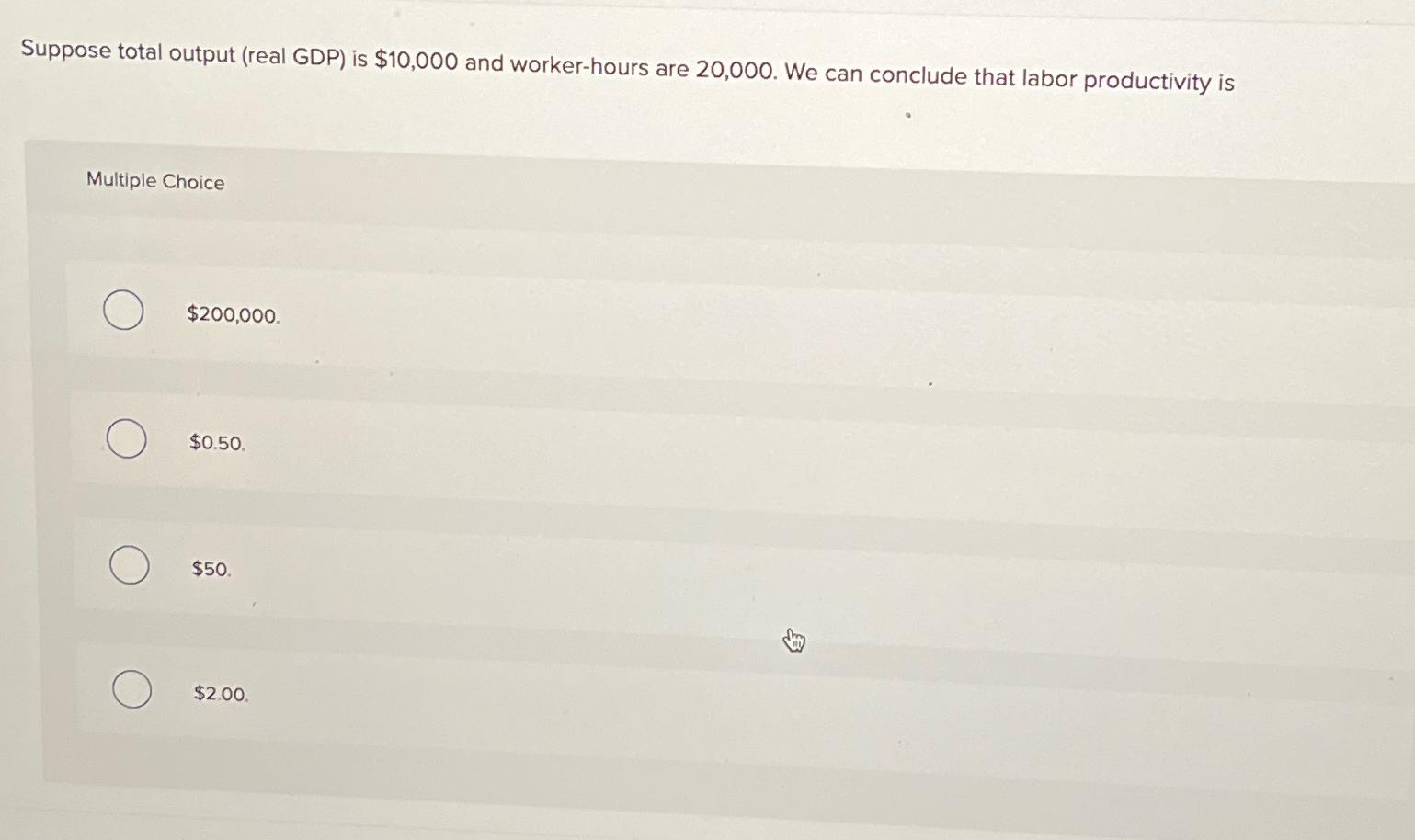Solved Suppose total output (real GDP) ﻿is $10,000 ﻿and | Chegg.com