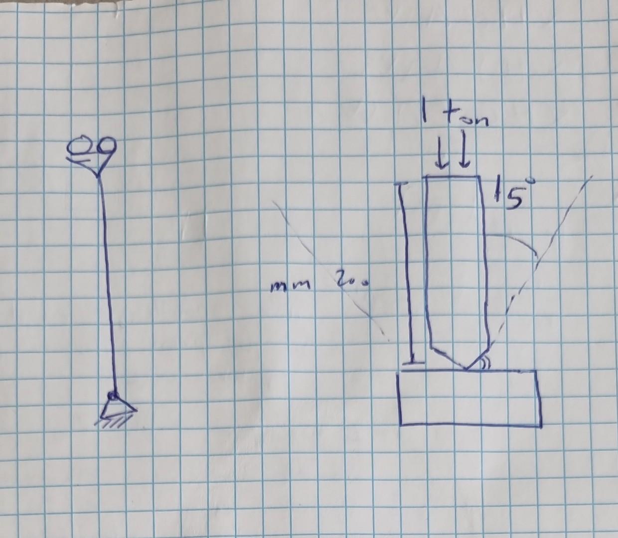 Solved A tapered cylinder from the bottom resting on a | Chegg.com
