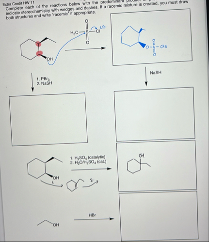 Solved Extra Credit HW 11Complete each of the reactions | Chegg.com