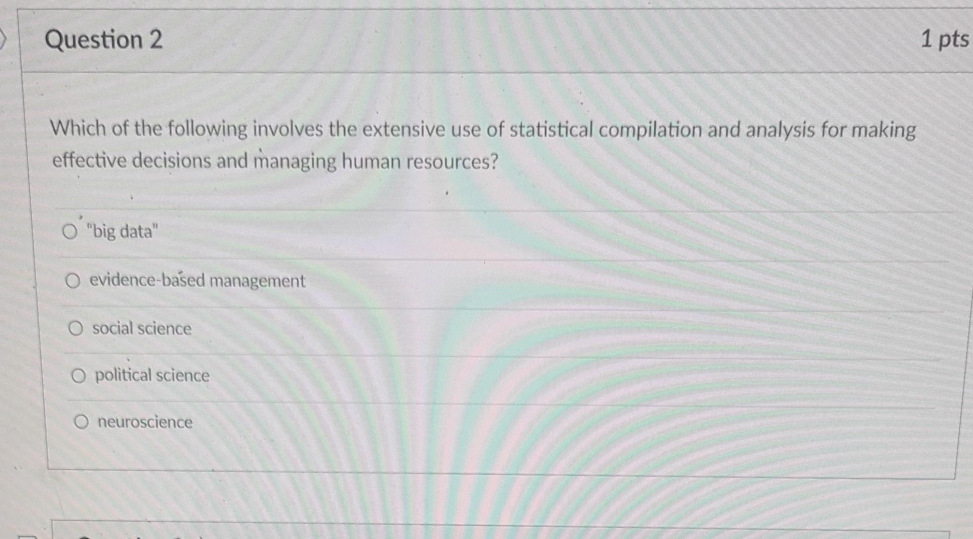 Which of the following involves the extensive use of | Chegg.com