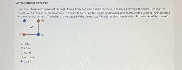 Solved Four point charges are individually brought from | Chegg.com