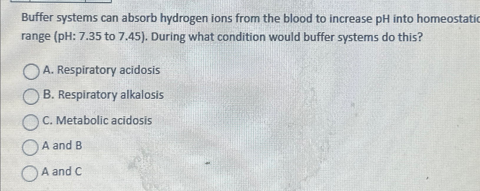 Solved Buffer systems can absorb hydrogen ions from the | Chegg.com