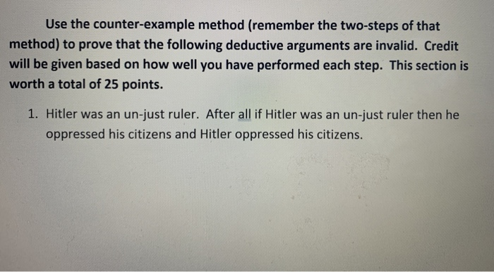 Use the counter-example method (remember the | Chegg.com