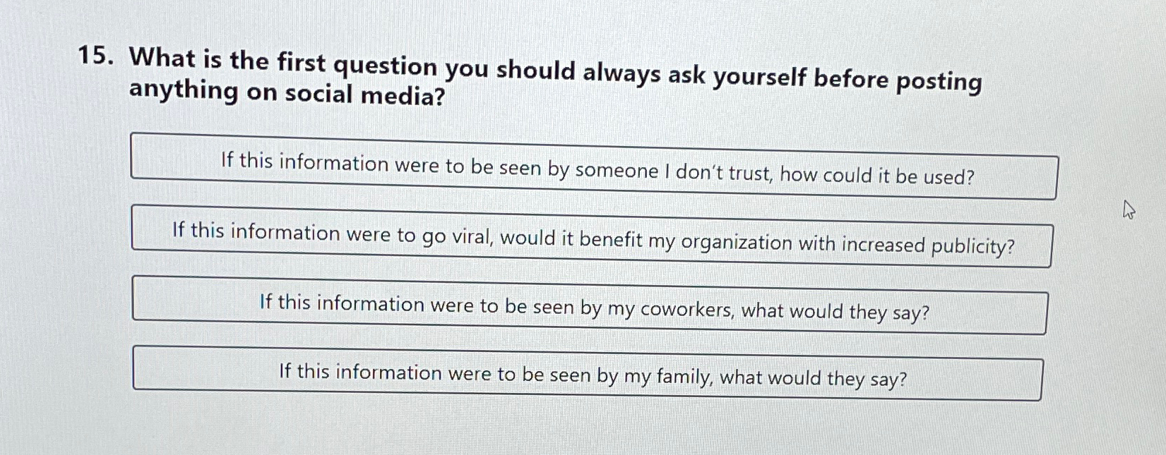 Solved What is the first question you should always ask | Chegg.com