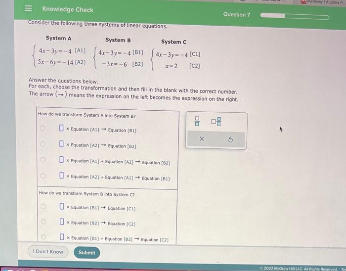 Solved Consider the following three systems of linear | Chegg.com