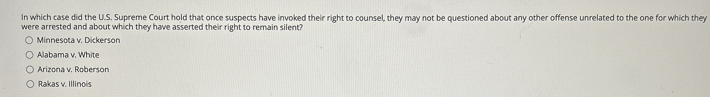 Solved In which case did the U.S. ﻿Supreme Court hold that | Chegg.com