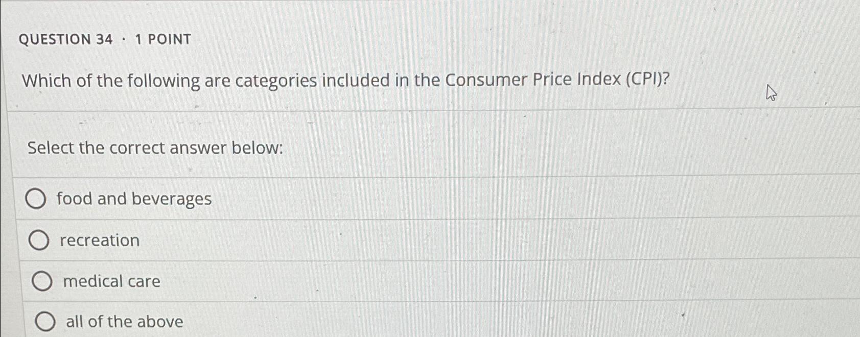 Solved QUESTION 34 - 1 ﻿POINTWhich of the following are | Chegg.com