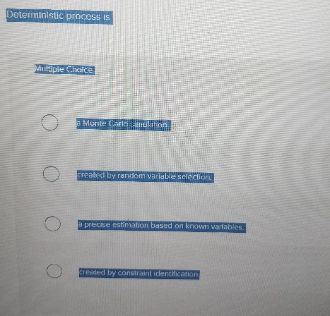 Solved created by random variable selection. ﻿a precise | Chegg.com