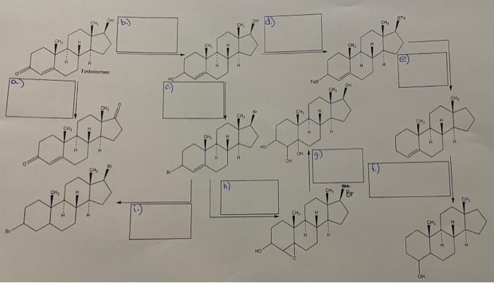 propose a rxn mechanism for steps a.) - i.) | Chegg.com