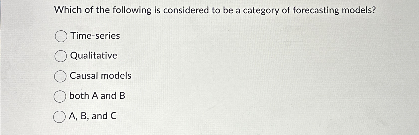 Solved Which of the following is considered to be a category | Chegg.com