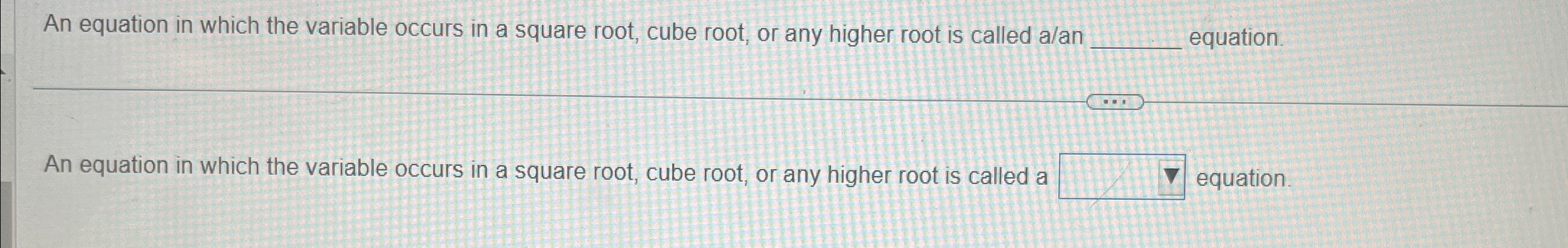 Solved An equation in which the variable occurs in a square | Chegg.com