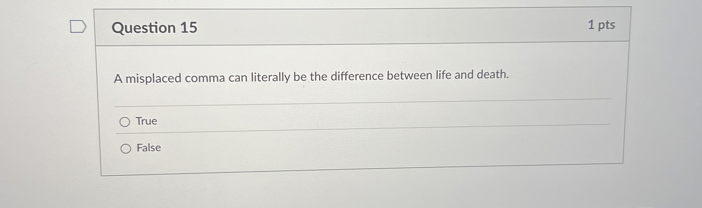 Solved Question 151 ﻿ptsA misplaced comma can literally be | Chegg.com
