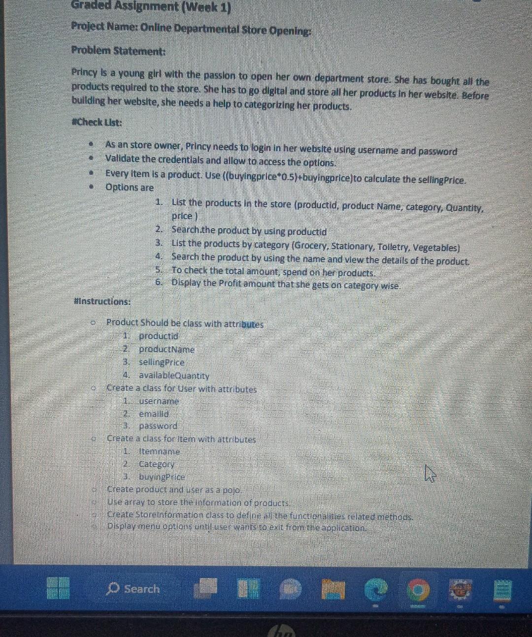 Solved Graded Assignment (Weck 1) Project Wamer Online | Chegg.com