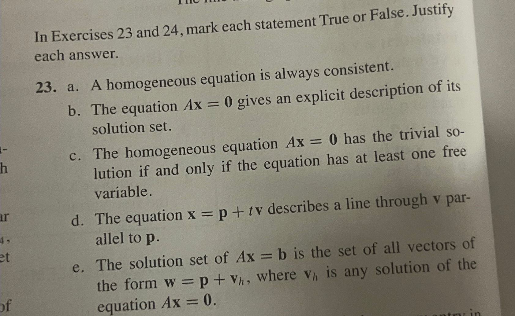 Solved In Exercises 23 ﻿and 24, ﻿mark each statement True or | Chegg.com