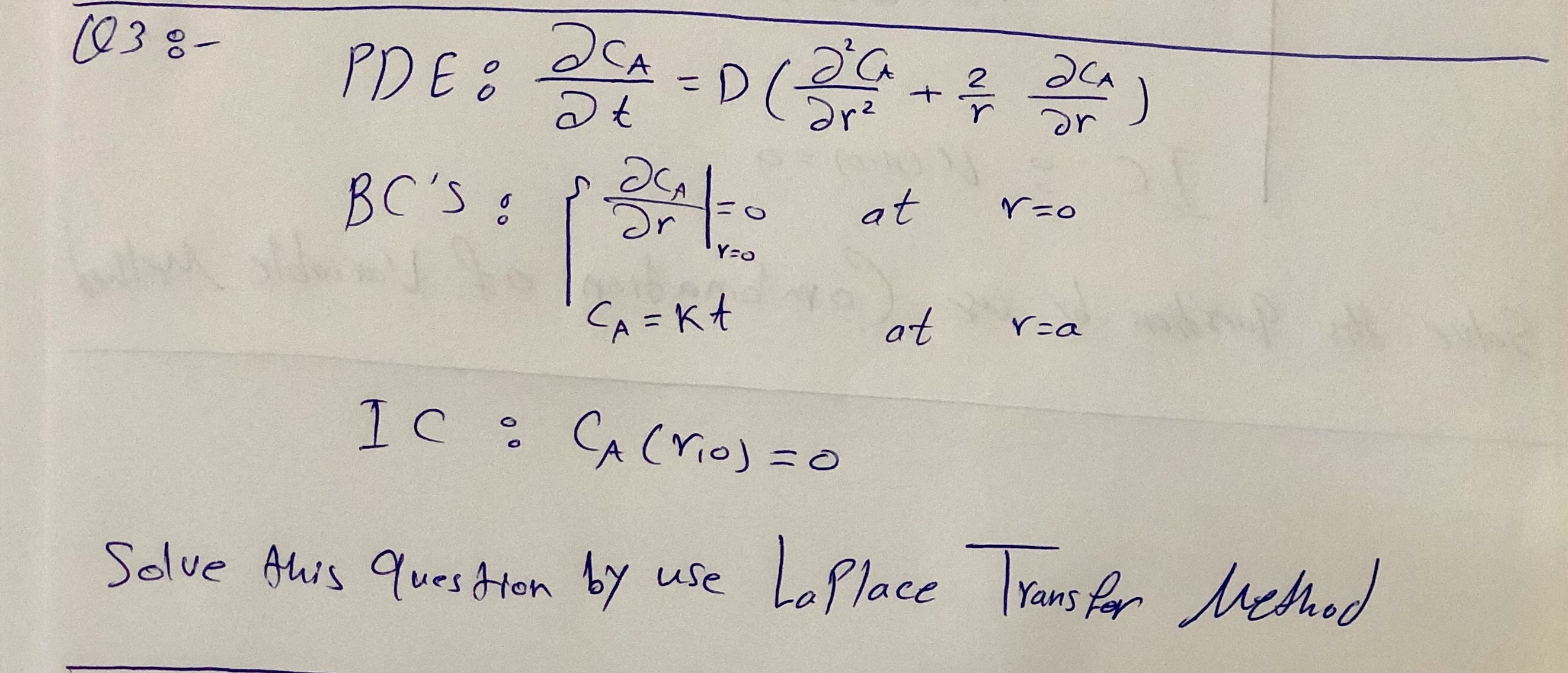 Solved Q3:-Solve this question by use Laplace Transfer | Chegg.com