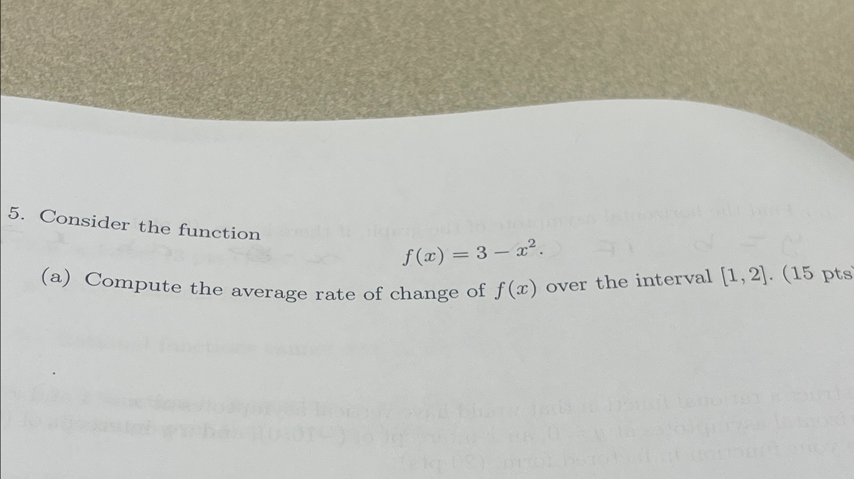 Solved Consider the functionf(x)=3-x2.(a) ﻿Compute the | Chegg.com