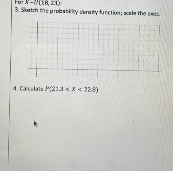 Solved 3. Sketch the probability density function; scale the | Chegg.com