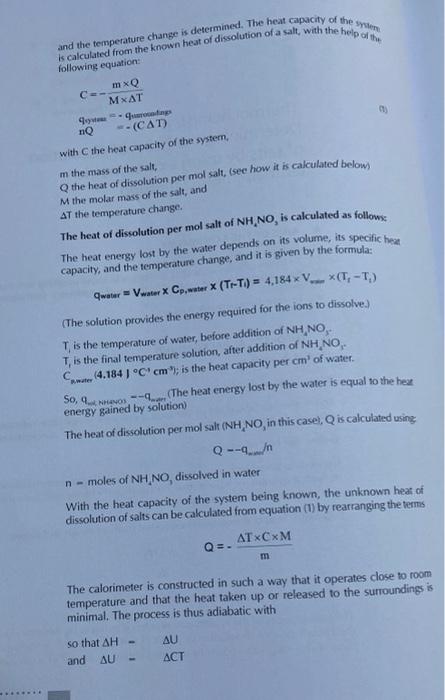 Solved EXPERIMENT 2 Thermochemistry: Determining the heats | Chegg.com