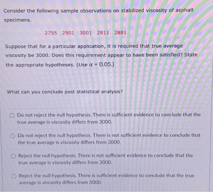 Solved Consider the following sample observations on | Chegg.com