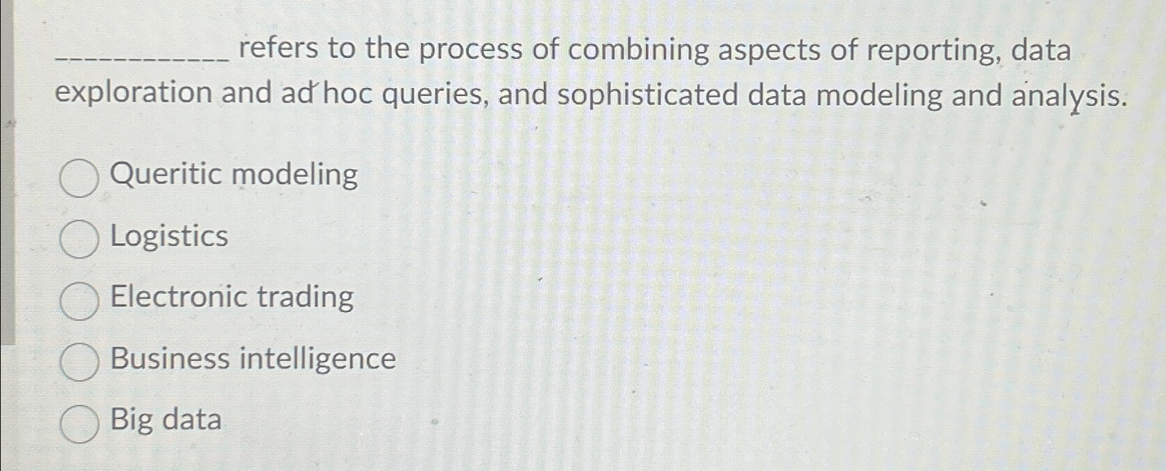 Solved refers to the process of combining aspects of | Chegg.com