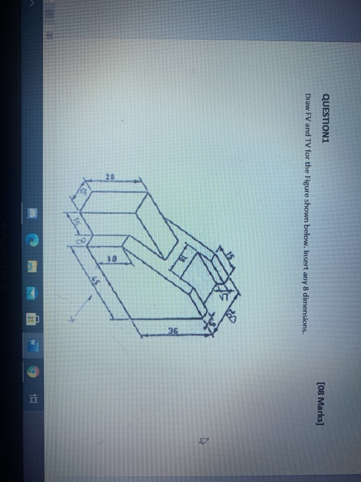 Solved QUESTION 2 [12 Marks] Draw FV, TV and LHSV for the | Chegg.com