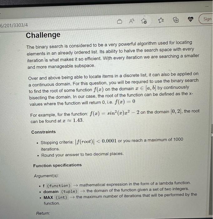 Solved The binary search is considered to be a very powerful | Chegg.com