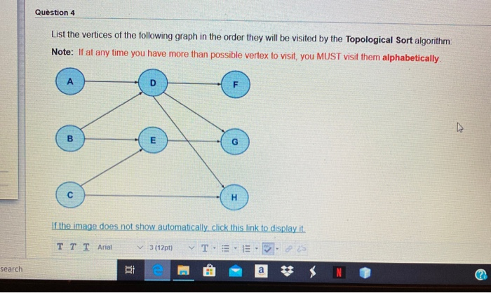 Solved Question 4 List the vertices of the following graph | Chegg.com