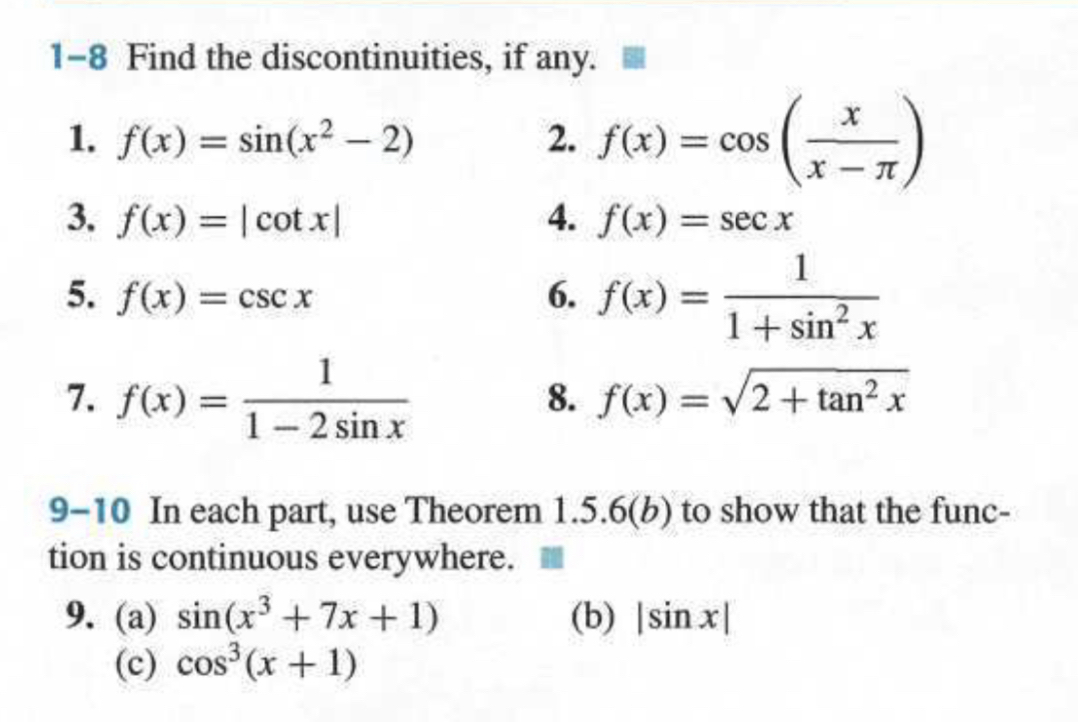 Solved 1-8 ﻿Find the discontinuities, if | Chegg.com
