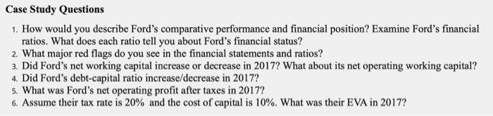 Solved Case Study Questions 1. How would you describe Ford's | Chegg.com