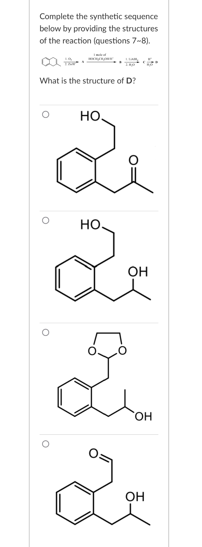 Solved Complete the synthetic sequence below by providing | Chegg.com