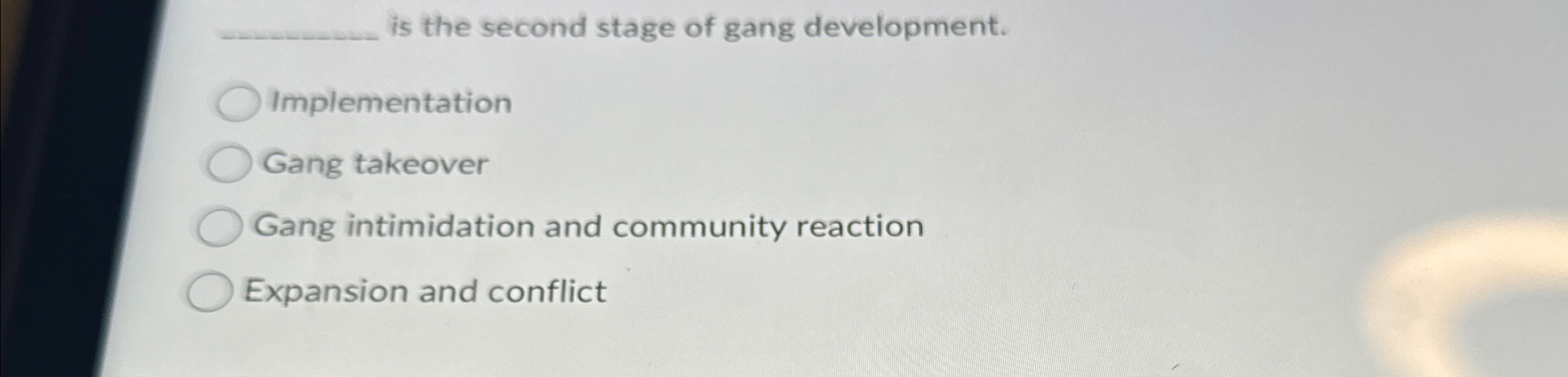 Solved q, ﻿is the second stage of gang | Chegg.com