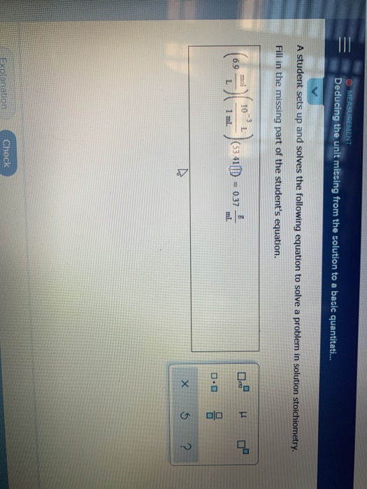 Solved MEASUREMENT Deducing the unit missing from the | Chegg.com