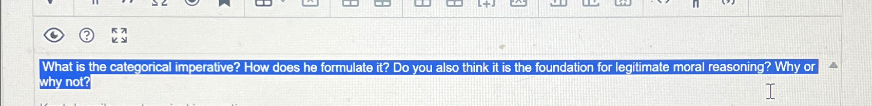 Solved (1) (3)What is the categorical imperative? How does | Chegg.com
