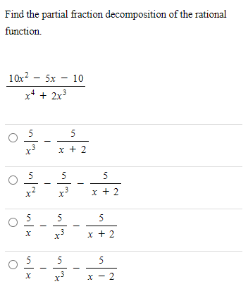 Solved Find the partial fraction decomposition of the | Chegg.com